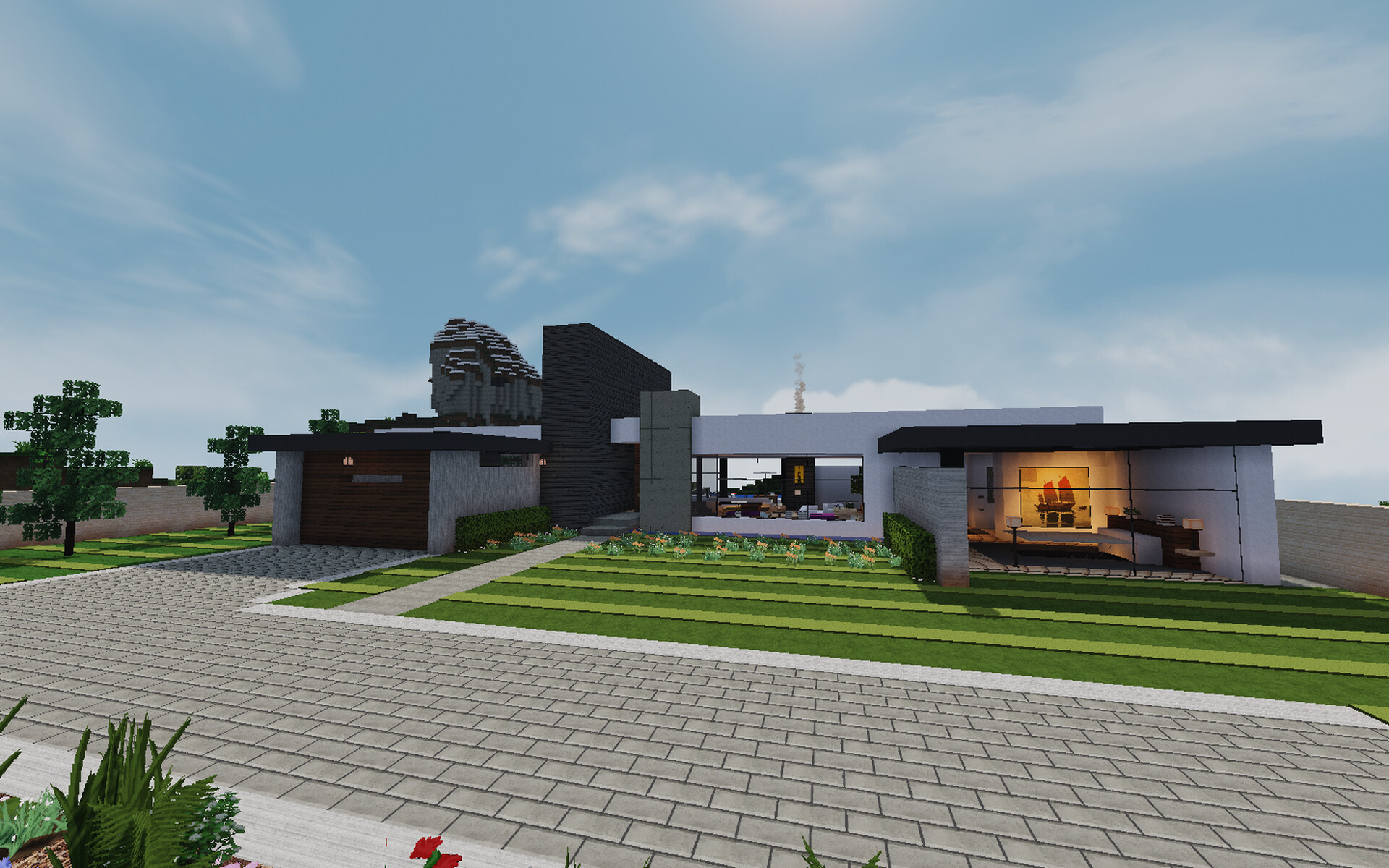 Beautiful Modern House Minecraft Map