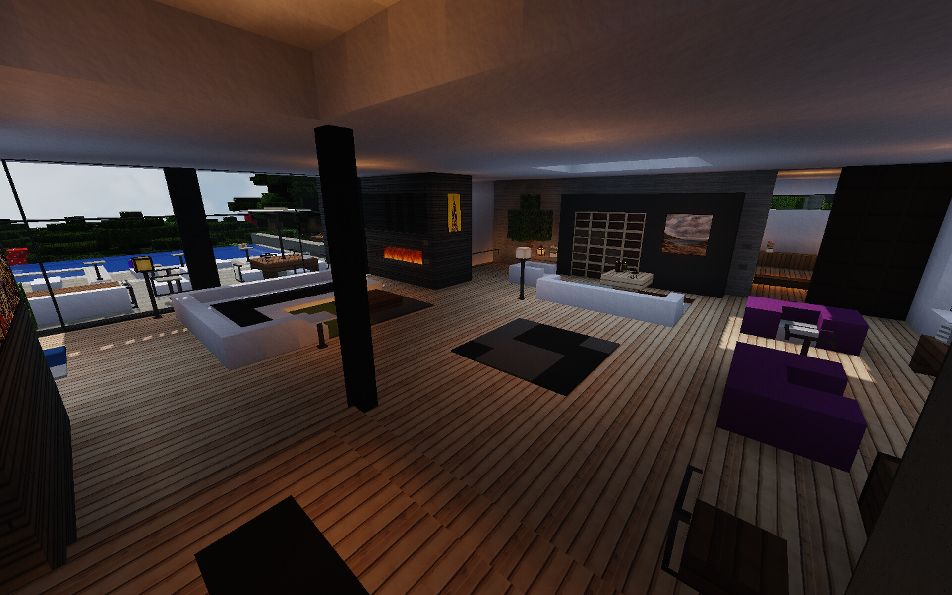 Beautiful Modern House Minecraft Map