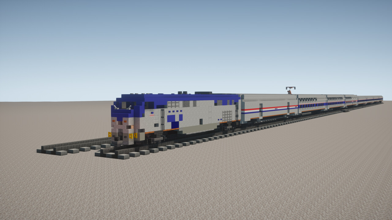 AMTRAK GE P42 GENESIS, Bombardier Acela Express Minecraft Map
