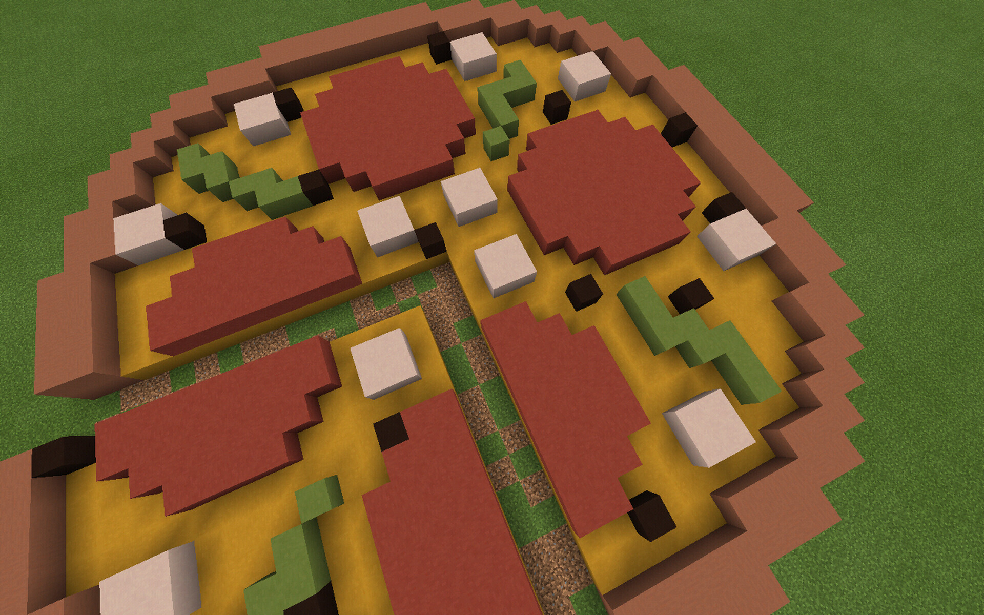 PIZZA pixel art by darkmazeblox. Minecraft Map