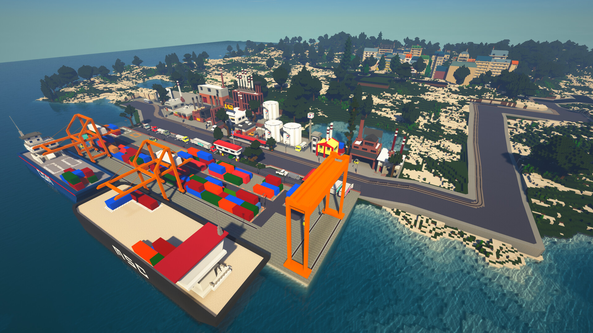 Minecraft Harbour & Industrial Zone Minecraft Map