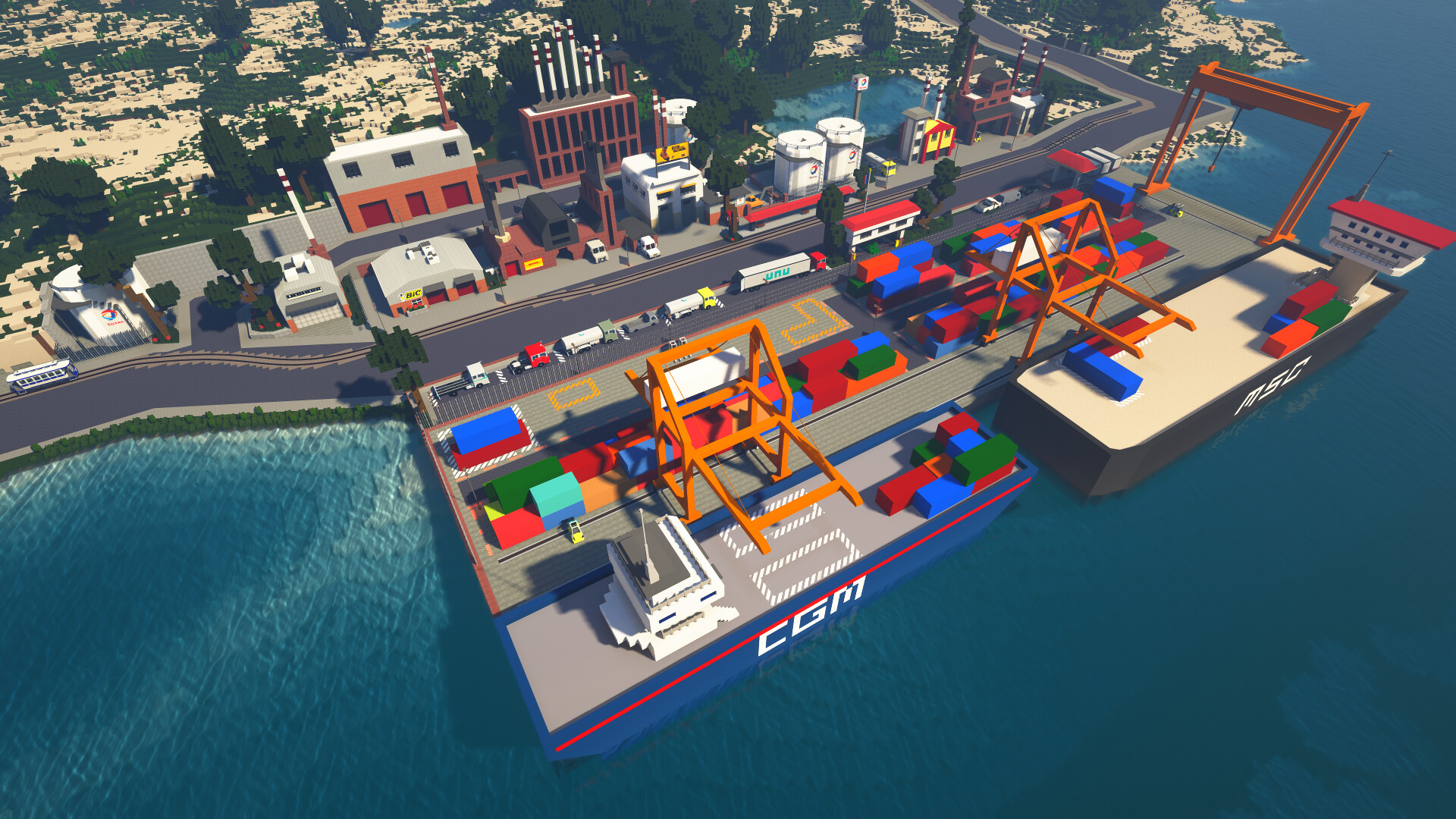 Minecraft Harbour & Industrial Zone Minecraft Map