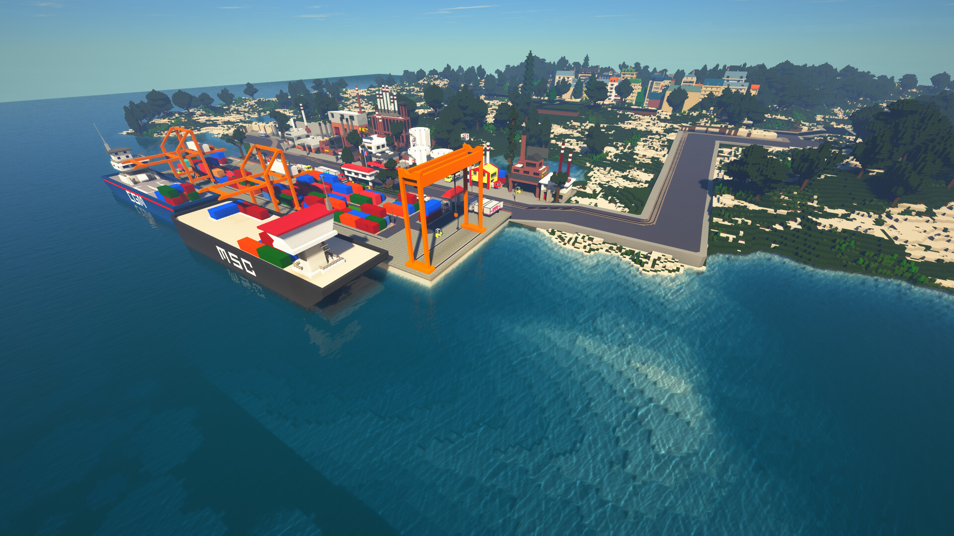 Minecraft Harbour & Industrial Zone Minecraft Map