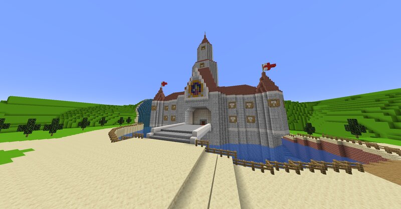 Peach's Castle From Super Mario 64 Minecraft Map