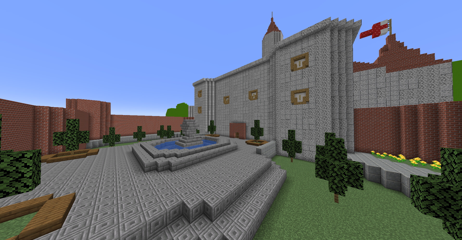 Peach's Castle From Super Mario 64 Minecraft Map