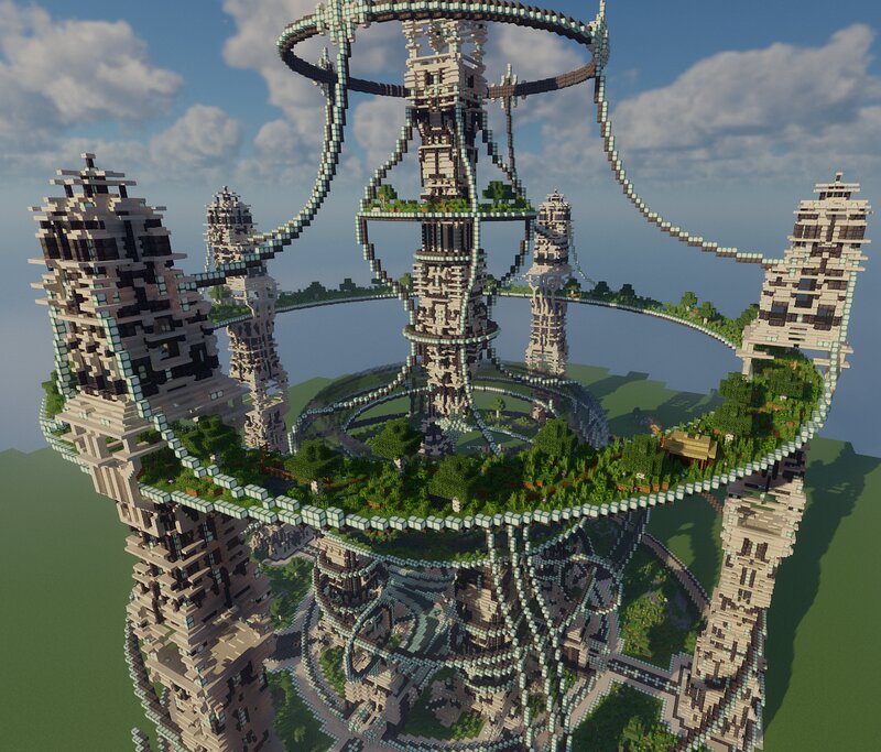 Futuristic Space Tower Minecraft Map