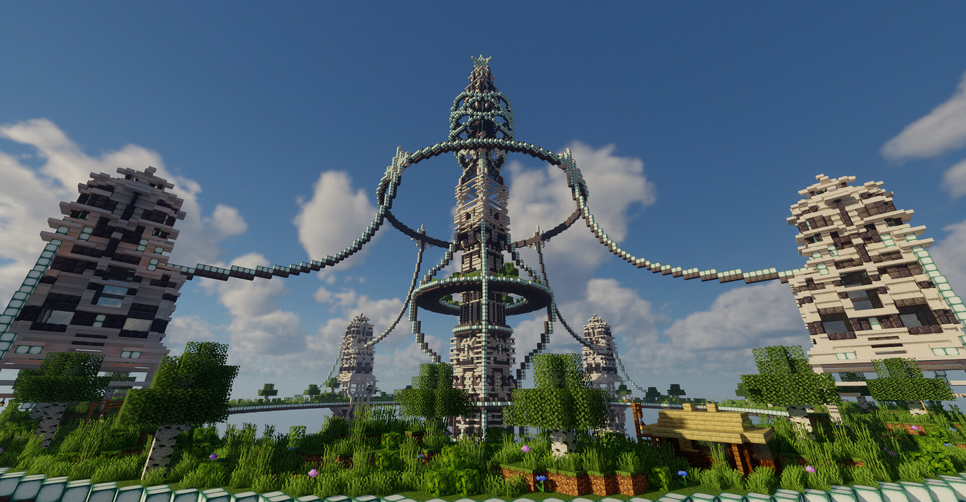 Futuristic Space Tower Minecraft Map