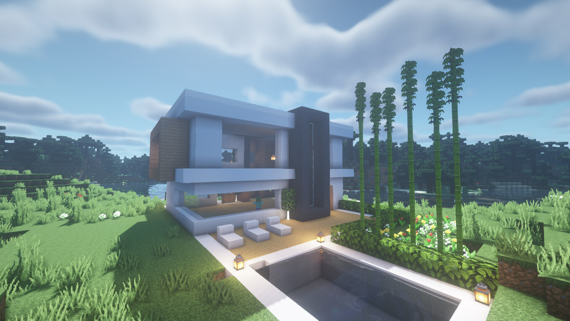 Modern House #4. (For Java & Bedrock) Minecraft Map