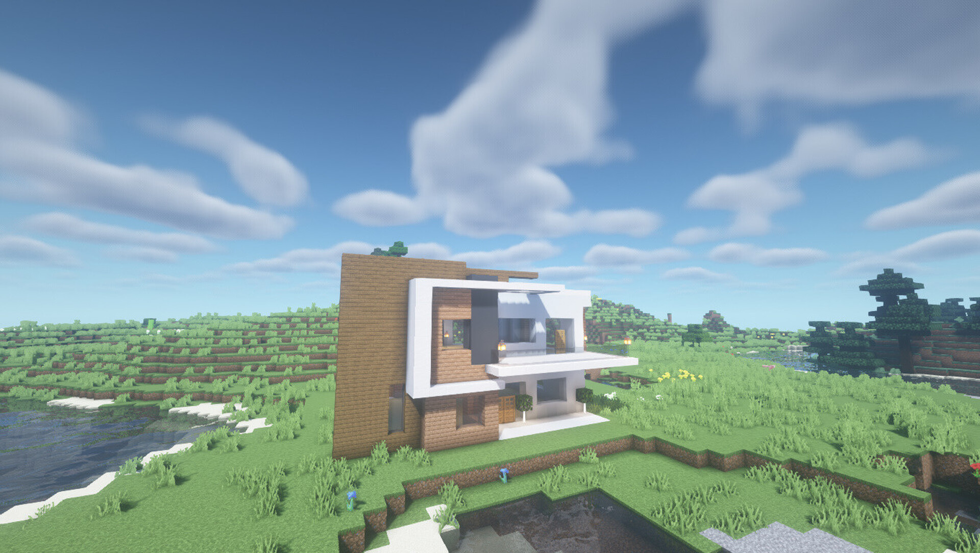 Modern House #4. (For Java & Bedrock) Minecraft Map