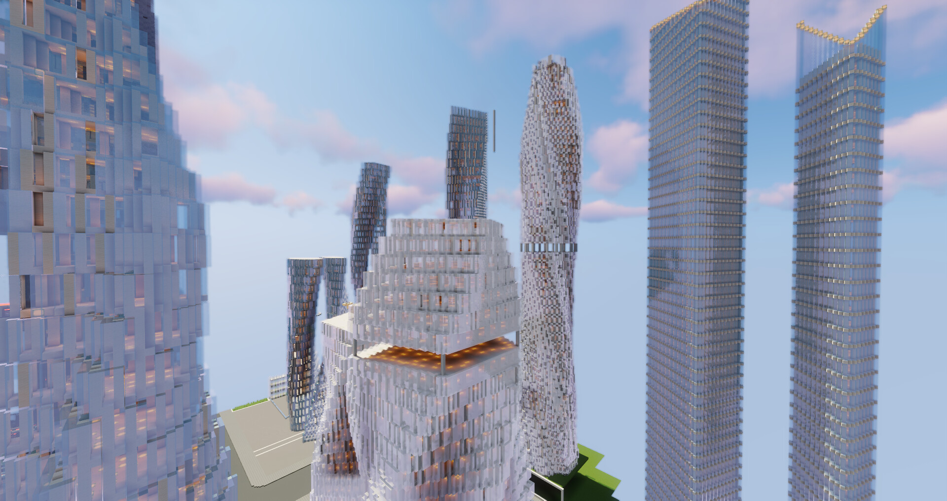 My unique and more futuristic skyscraper design Minecraft Map