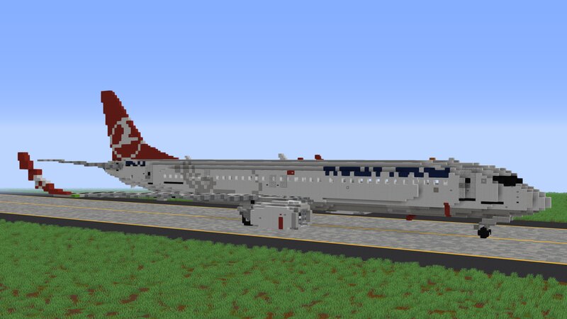 Turkish Airlines Boeing 737-900ER - 3:1 Scale Minecraft Map