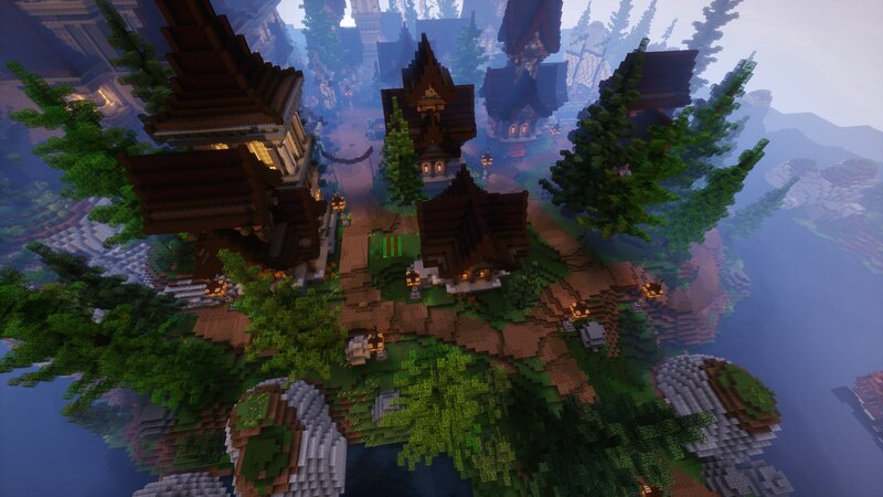 Large Server Hub Stoneland Village Minecraft Map