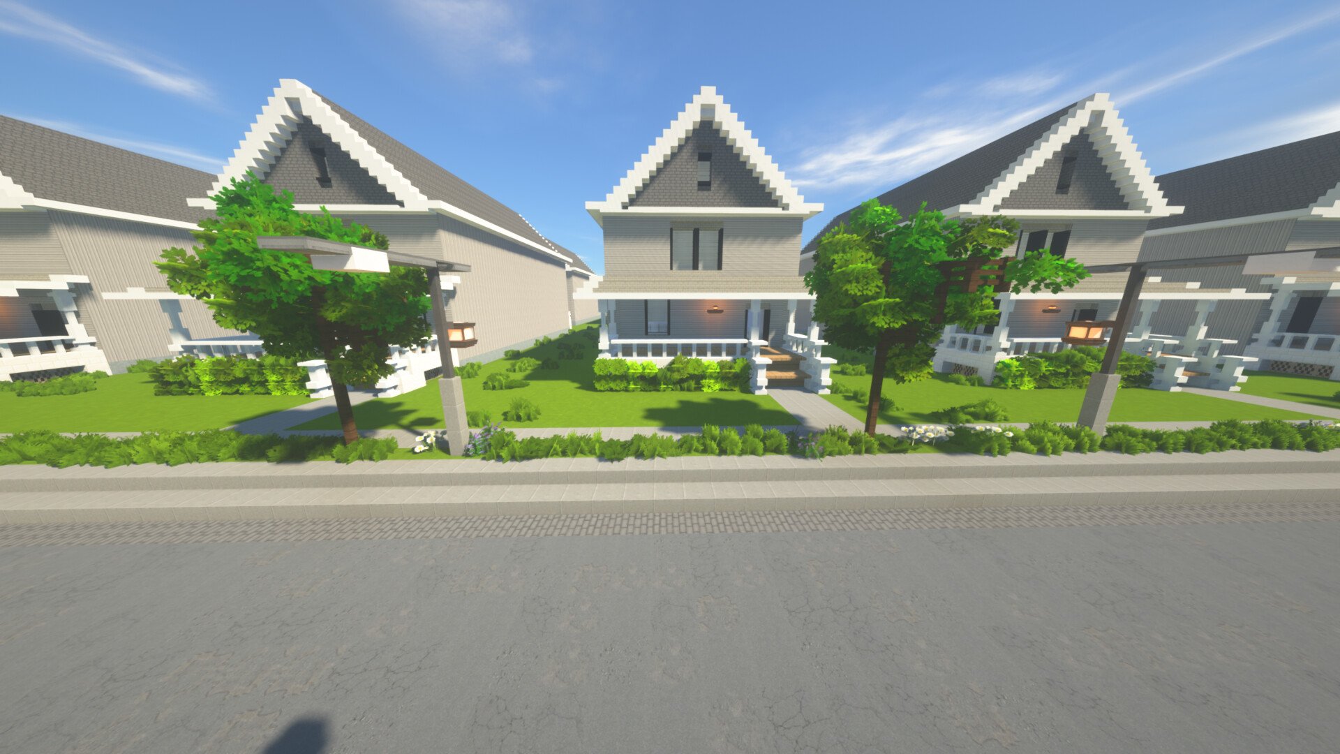 Traditional American Suburban Neighborhood Minecraft Map