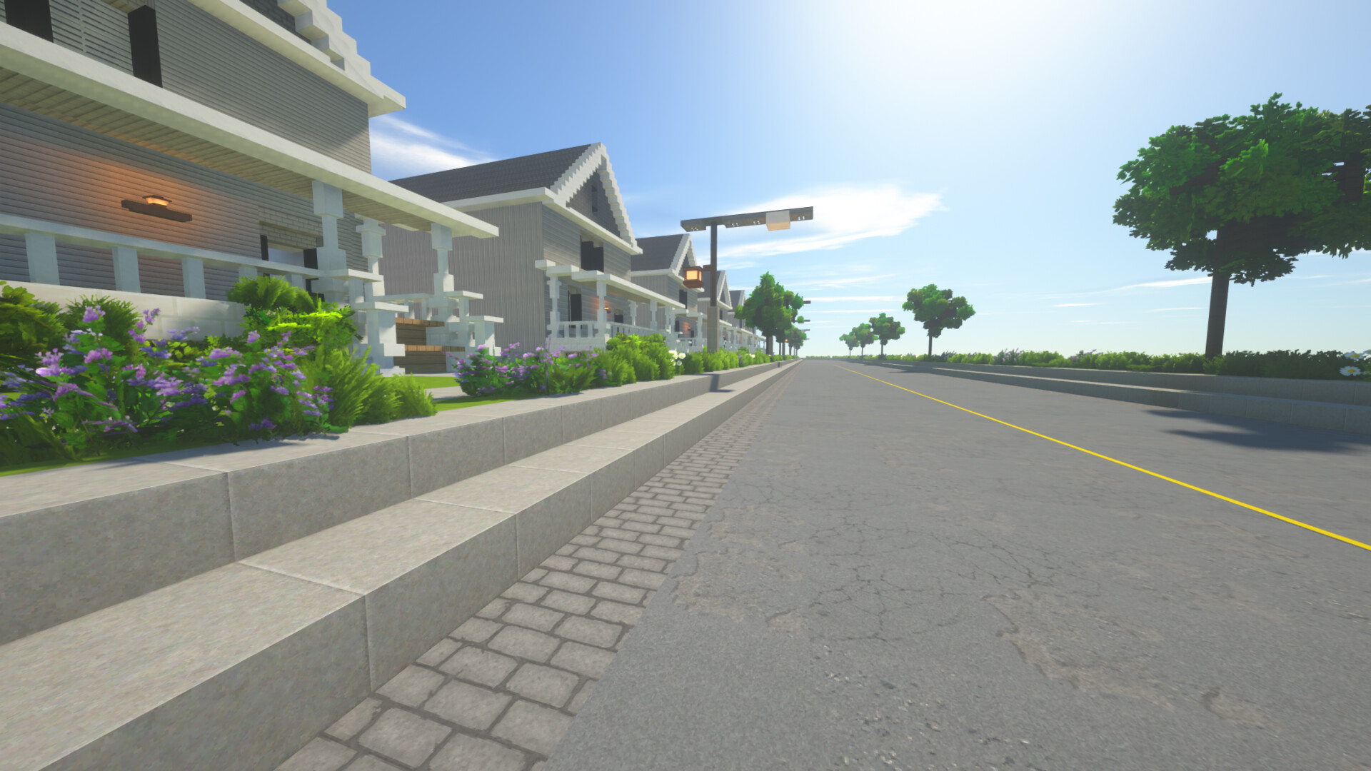 Traditional American Suburban Neighborhood Minecraft Map