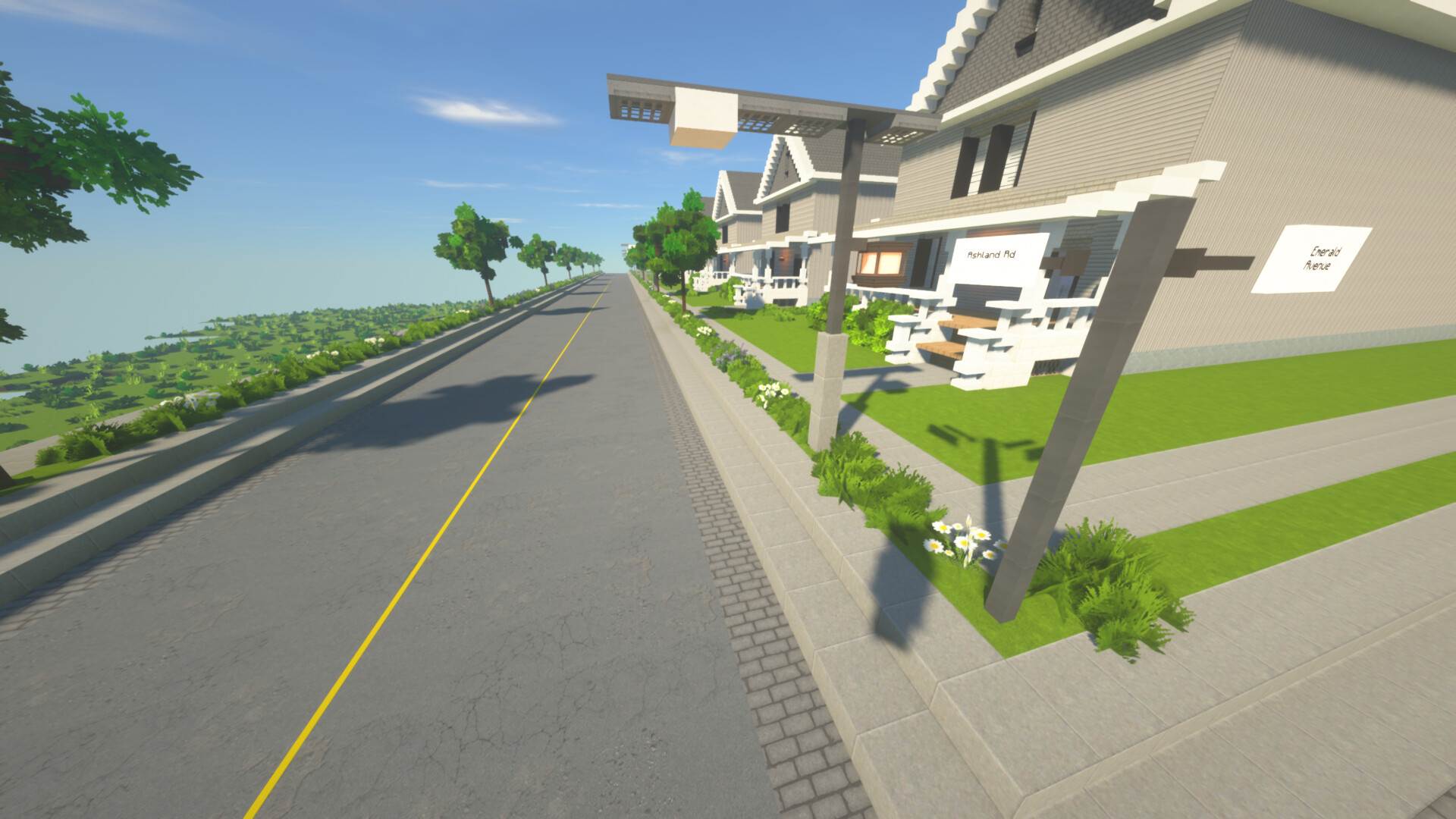 Traditional American Suburban Neighborhood Minecraft Map