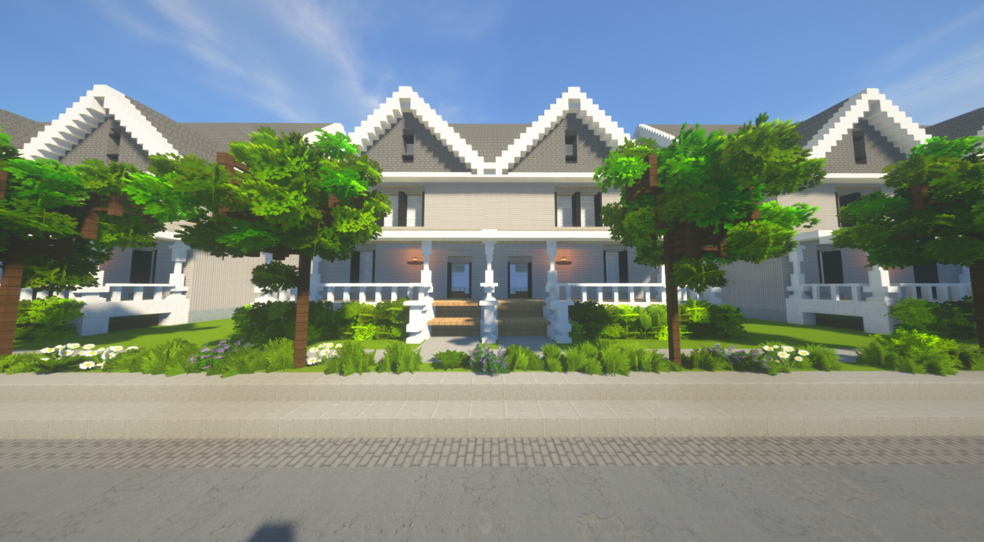 Traditional American Suburban Neighborhood Minecraft Map