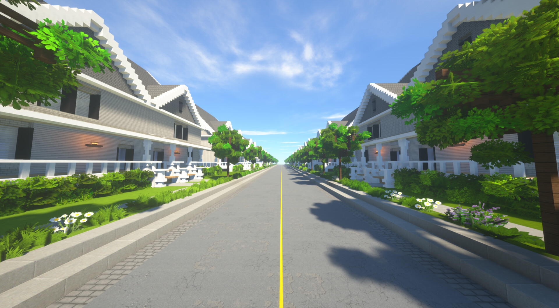 Traditional American Suburban Neighborhood Minecraft Map