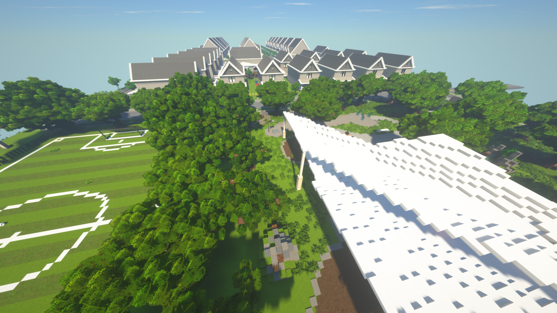 Traditional American Suburban Neighborhood Minecraft Map