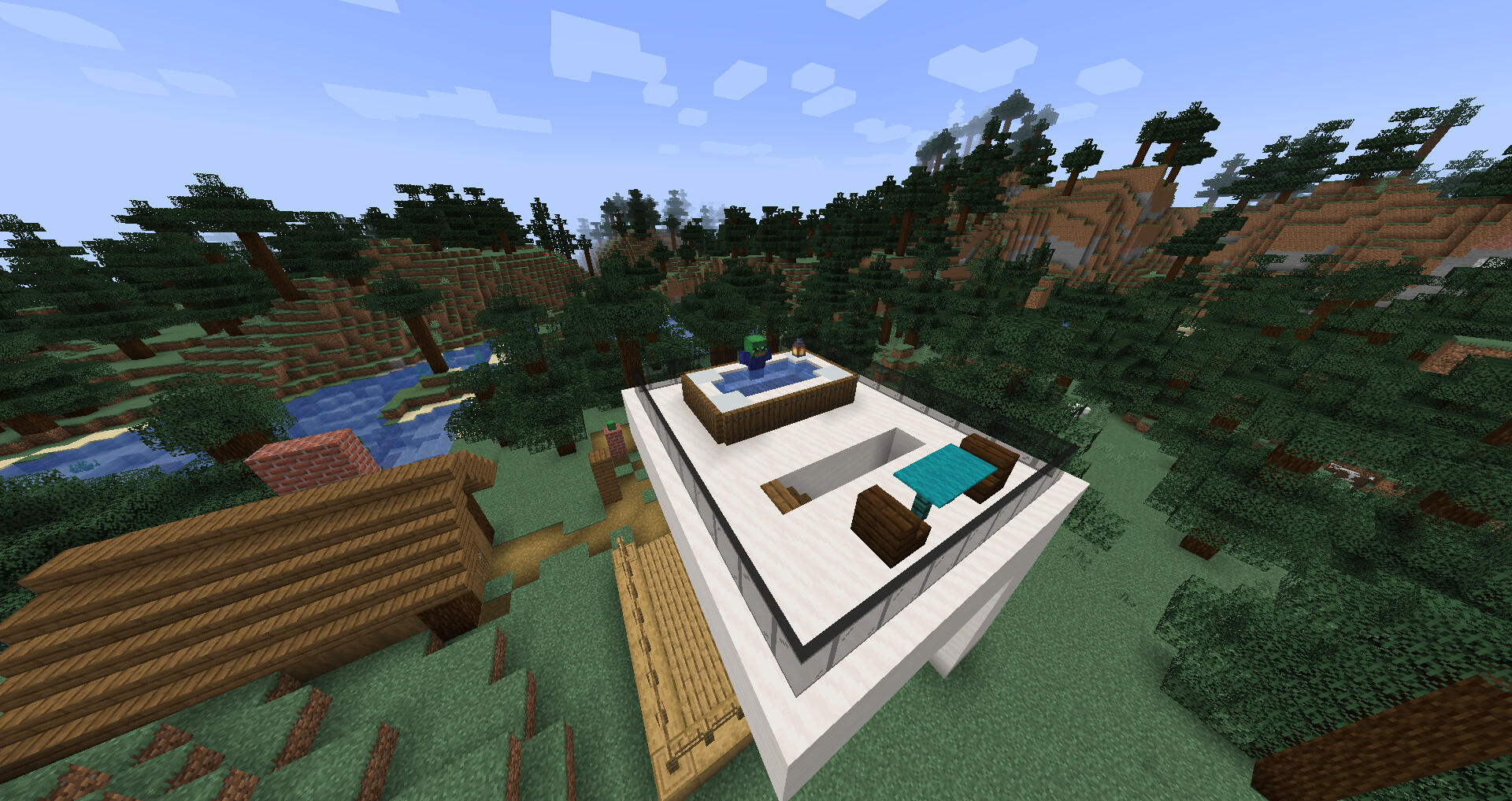 Modern House In the Woods! Minecraft Map