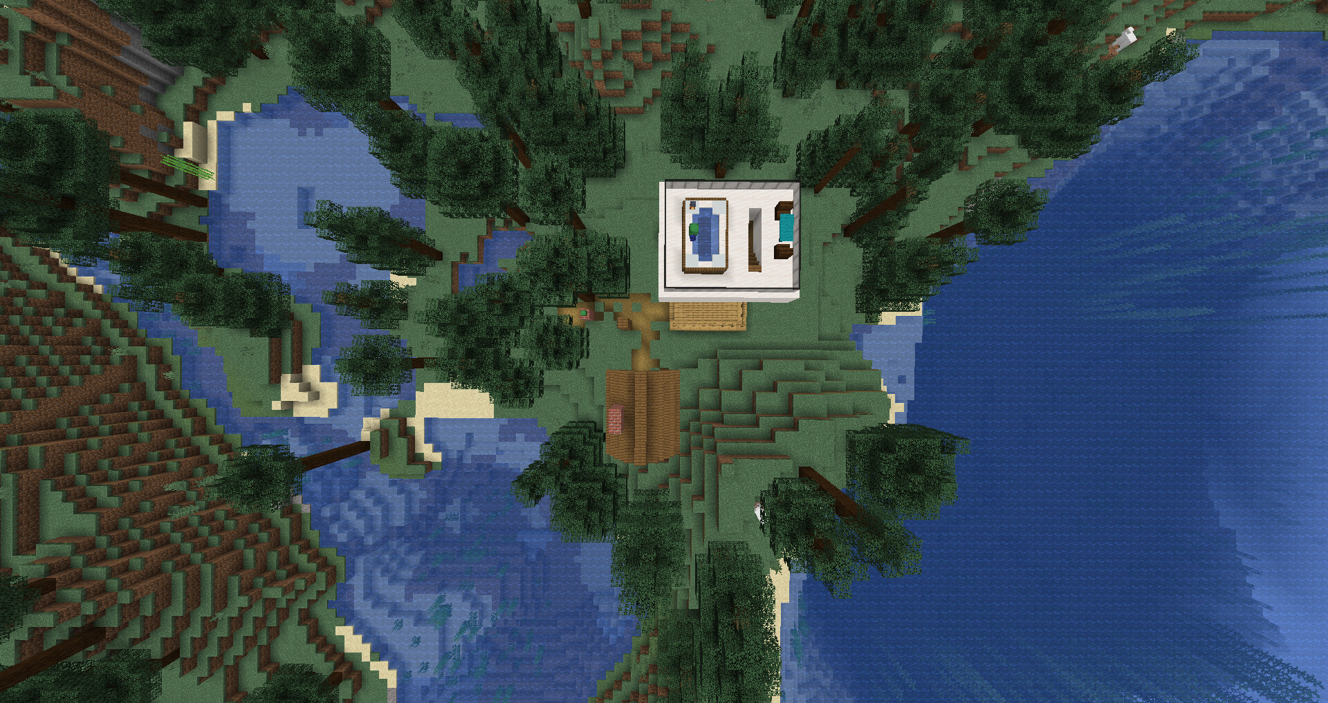 Modern House In the Woods! Minecraft Map