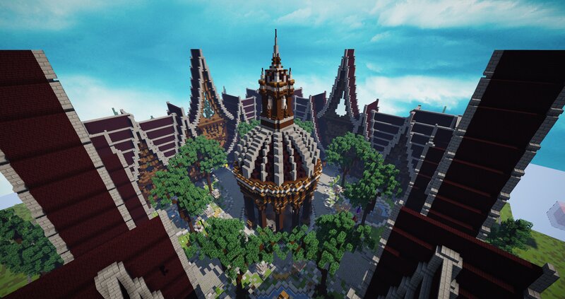 HCF Spawn + Road - Medieval Theme Minecraft Map