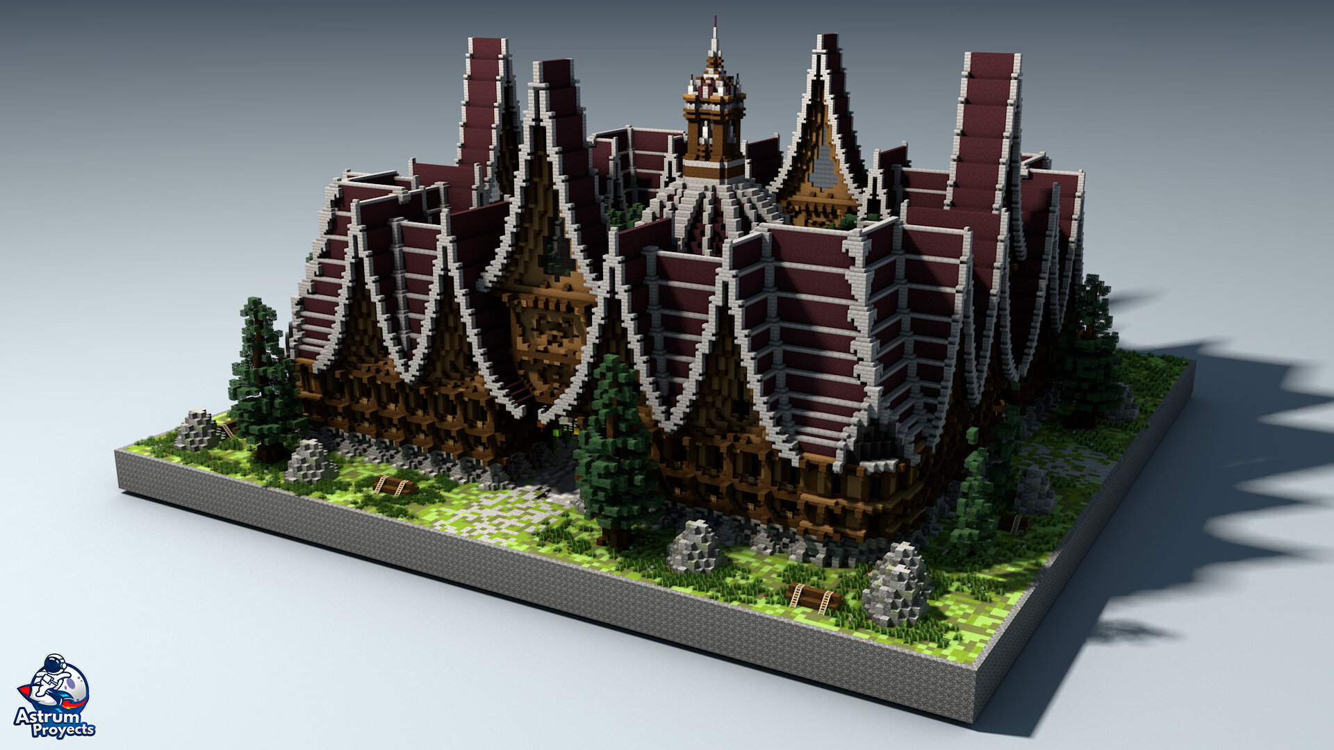 HCF Spawn + Road - Medieval Theme Minecraft Map