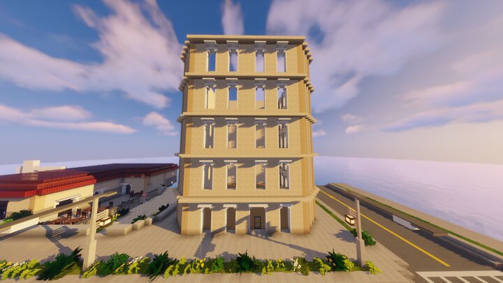 Start of city using Cubed Pack Minecraft Map