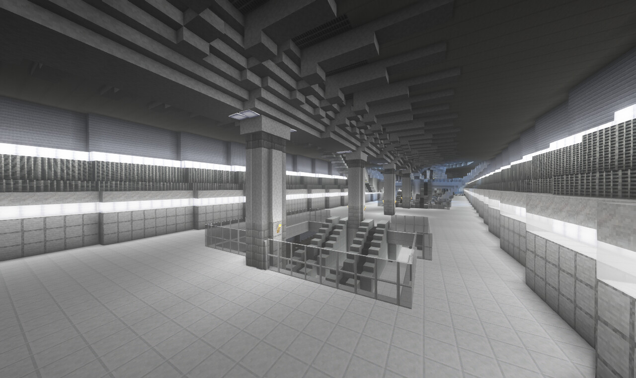 Canary Wharf Underground Station 1:1 Minecraft Map