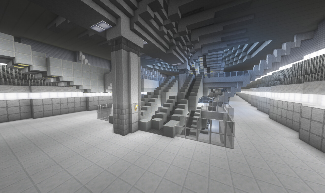 Canary Wharf Underground Station 1:1 Minecraft Map