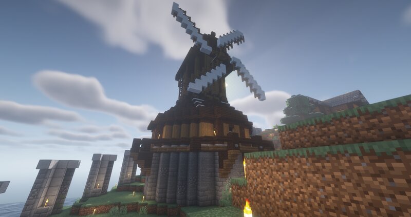 Medieval windmill Minecraft Map
