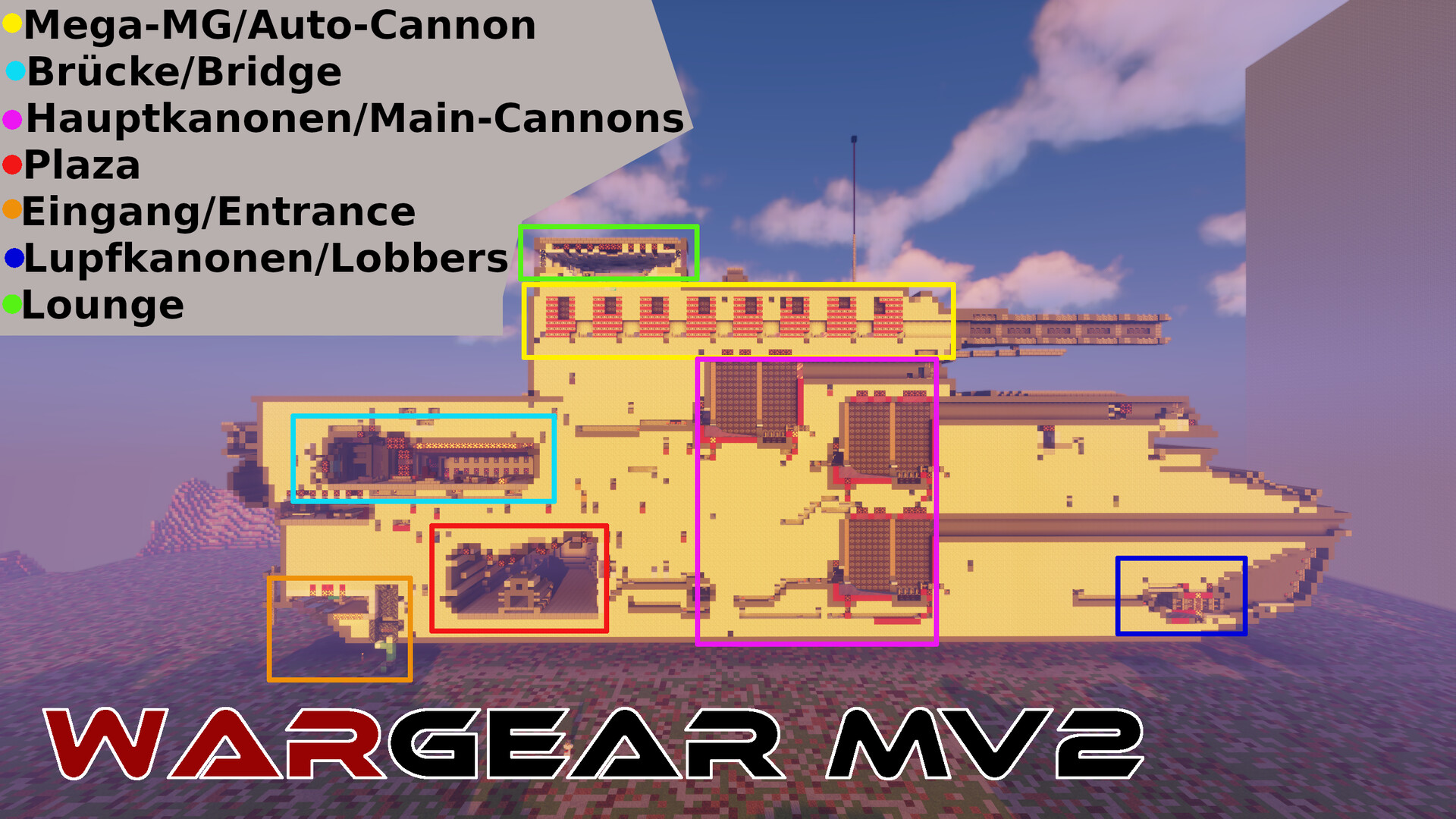 WarGear MV2 [Giant Tank - Panzer IV Ausf. D] ENG+DEU Minecraft Map
