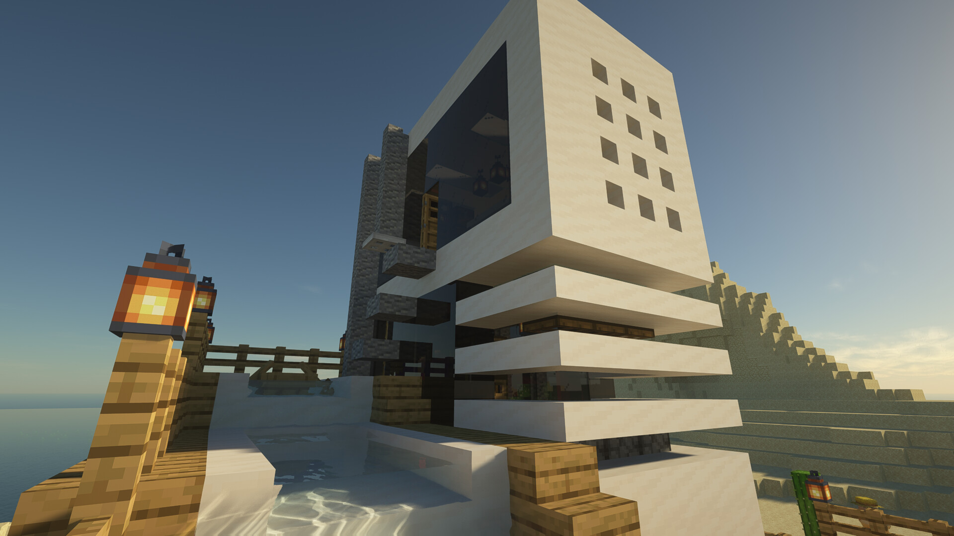 House with Amazing Water Slide Minecraft Map