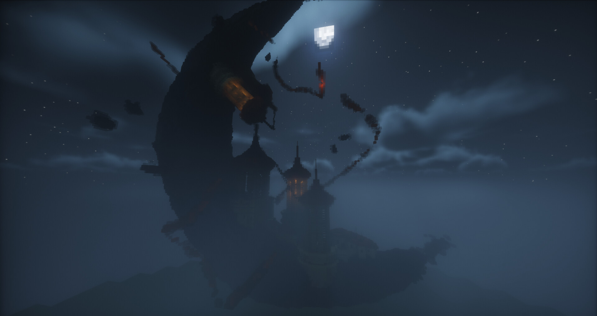 Moon Tower Floating Hub | 1.8+ Minecraft Map