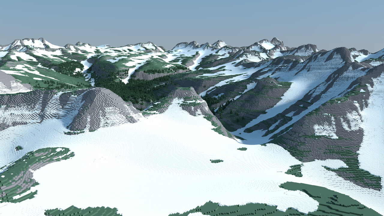 Glacier National Park (Version 3.0, 6k x 6k) Minecraft Map
