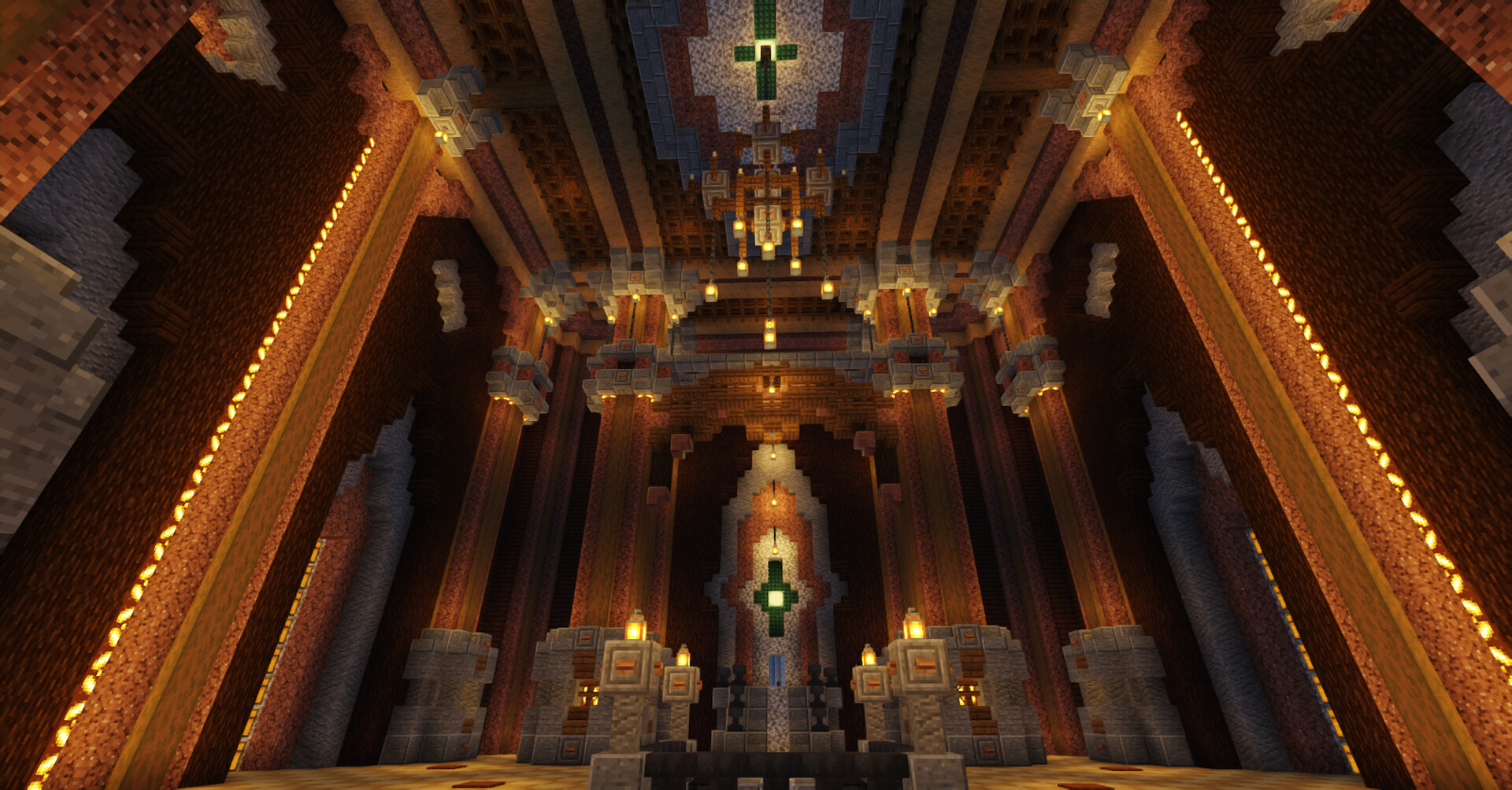 Great Hall of the Charged Creeper Minecraft Map