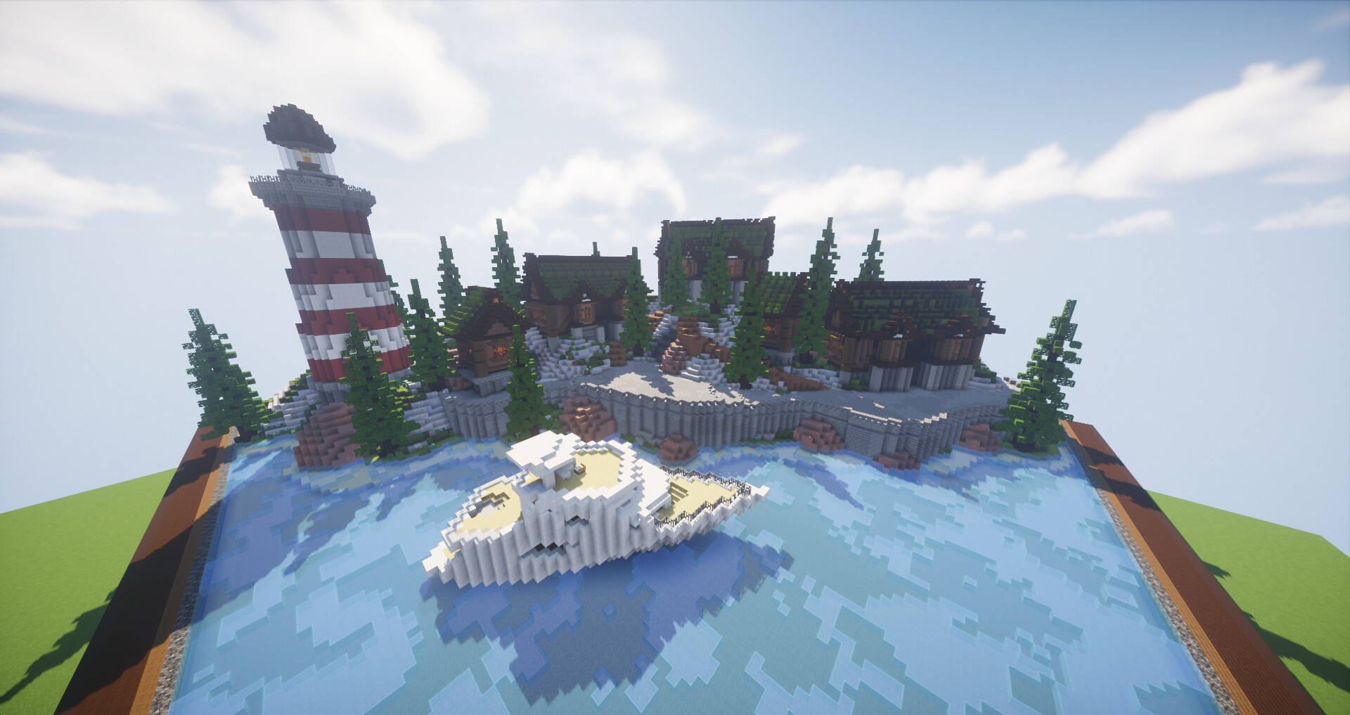 Lighthouse Village Hub | 1.8+ Minecraft Map