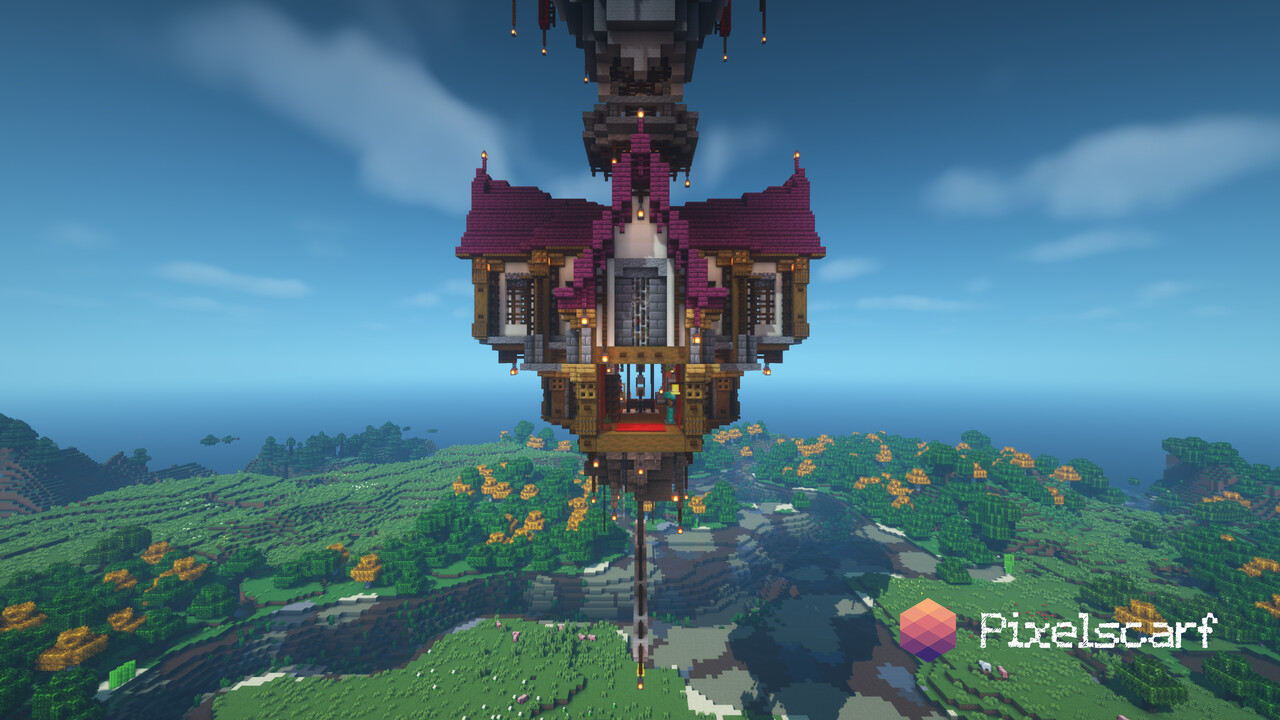 Hot-air Balloon Fantasy House [Download] Minecraft Map