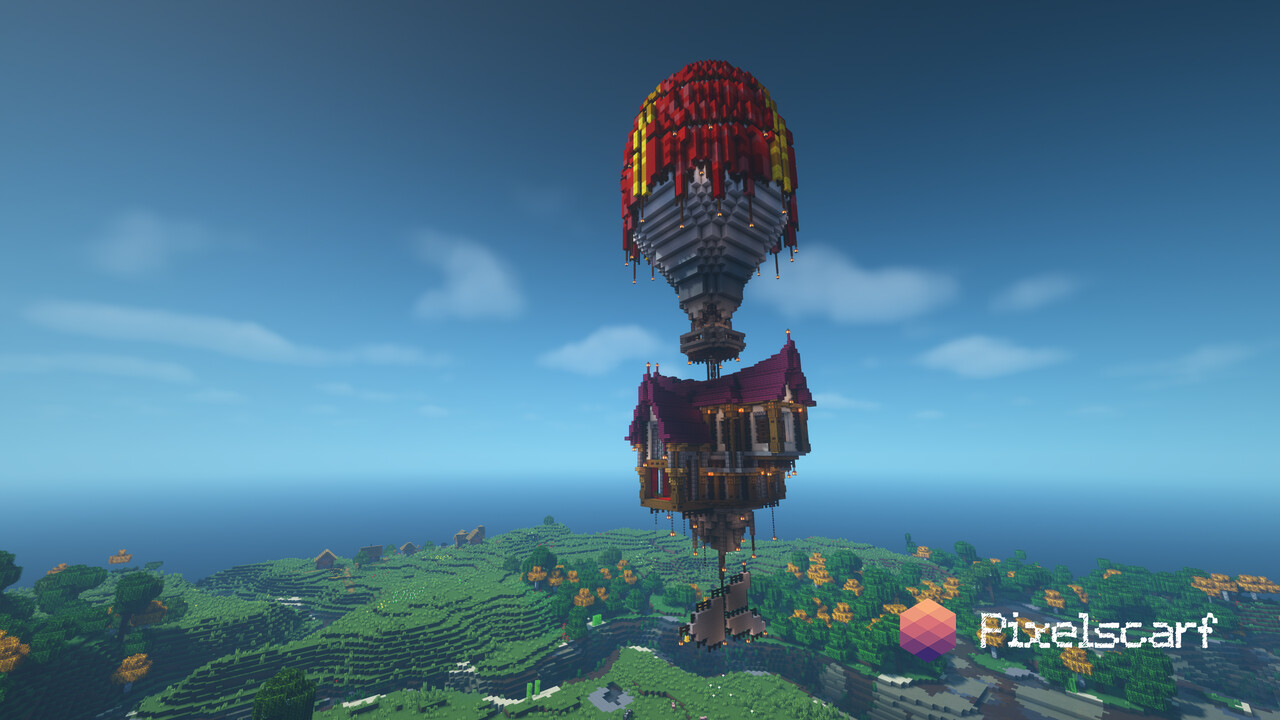 Hot-air Balloon Fantasy House [Download] Minecraft Map