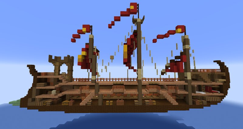 Medieval Ship Dromon "Hastae" Minecraft Map