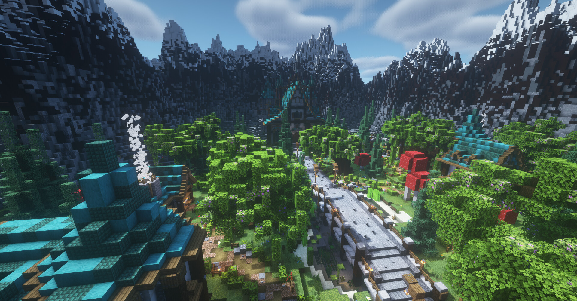 Evonglade Spawn And Warzone Minecraft Map