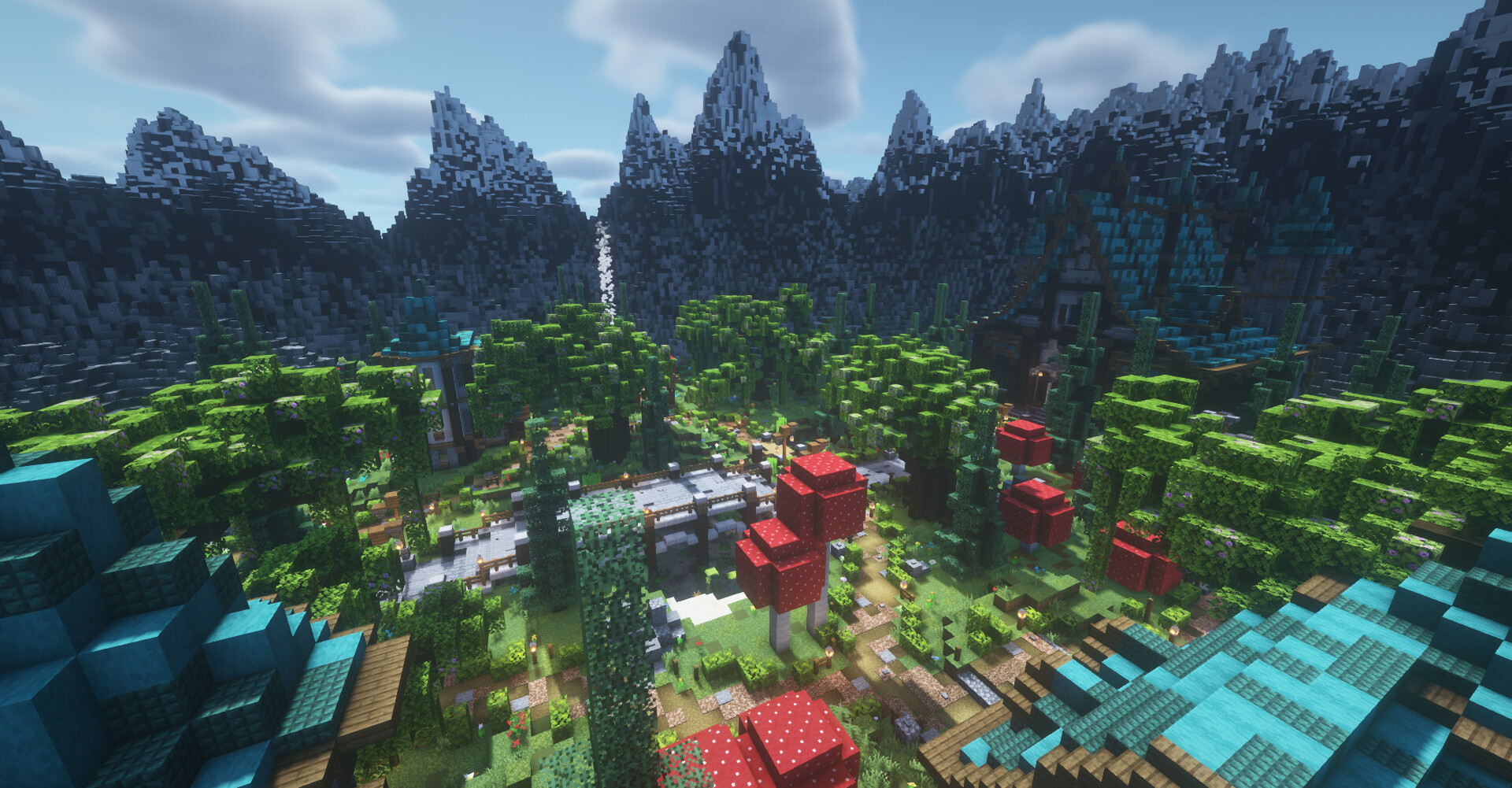 Evonglade Spawn And Warzone Minecraft Map