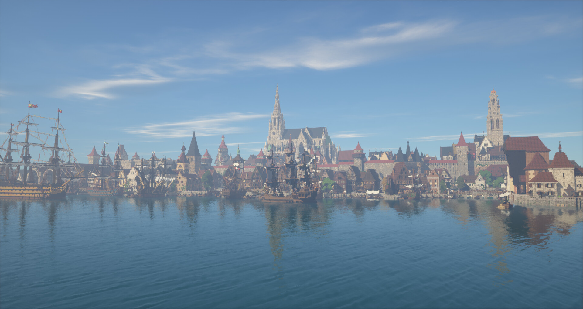 Medieval Capital City - The Port [Conquest Reforged] Minecraft Map