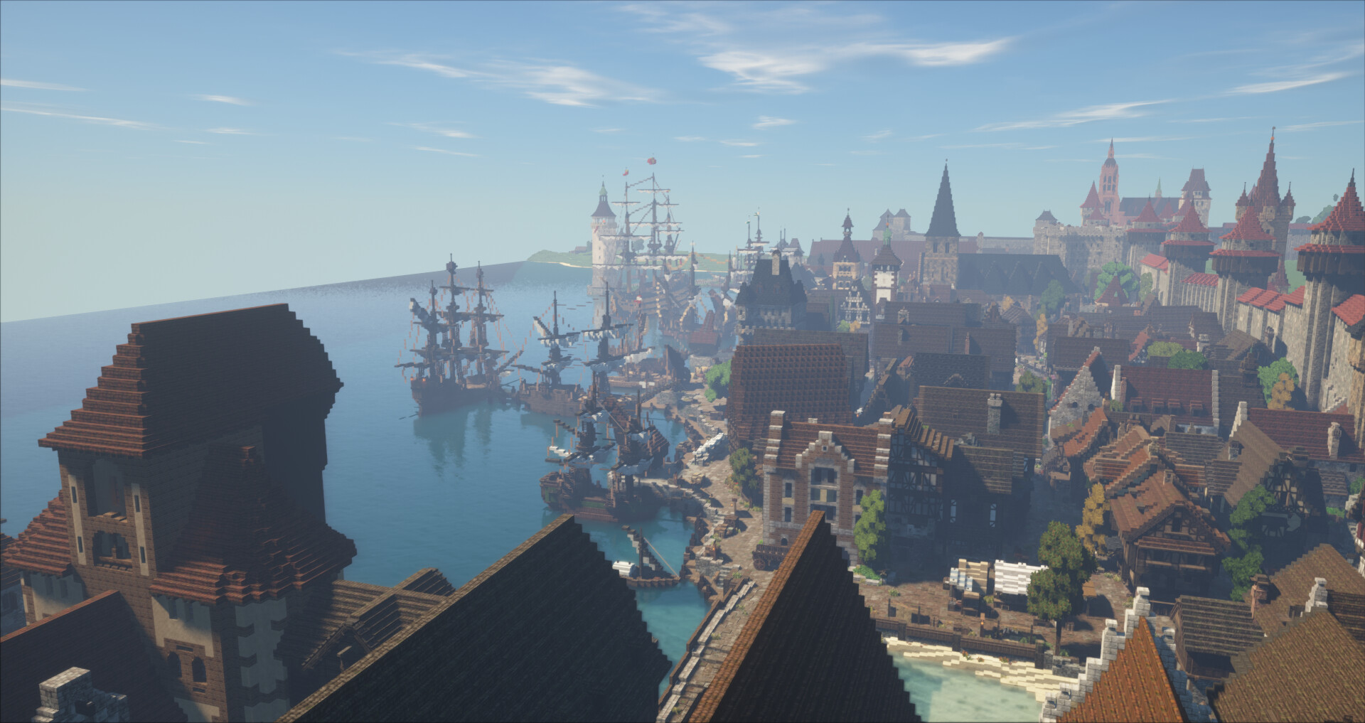 Medieval Capital City - The Port [Conquest Reforged] Minecraft Map