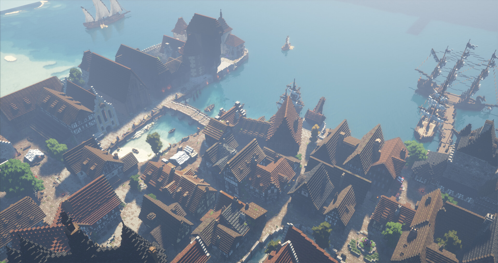 Medieval Capital City - The Port [Conquest Reforged] Minecraft Map