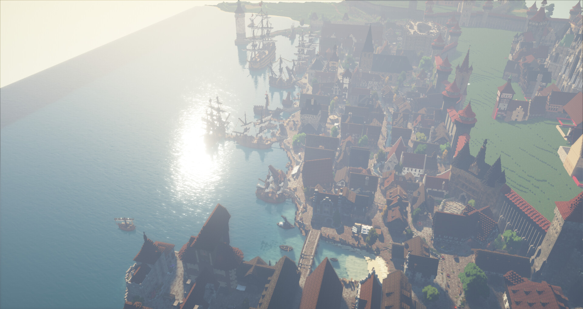 Medieval Capital City - The Port [Conquest Reforged] Minecraft Map