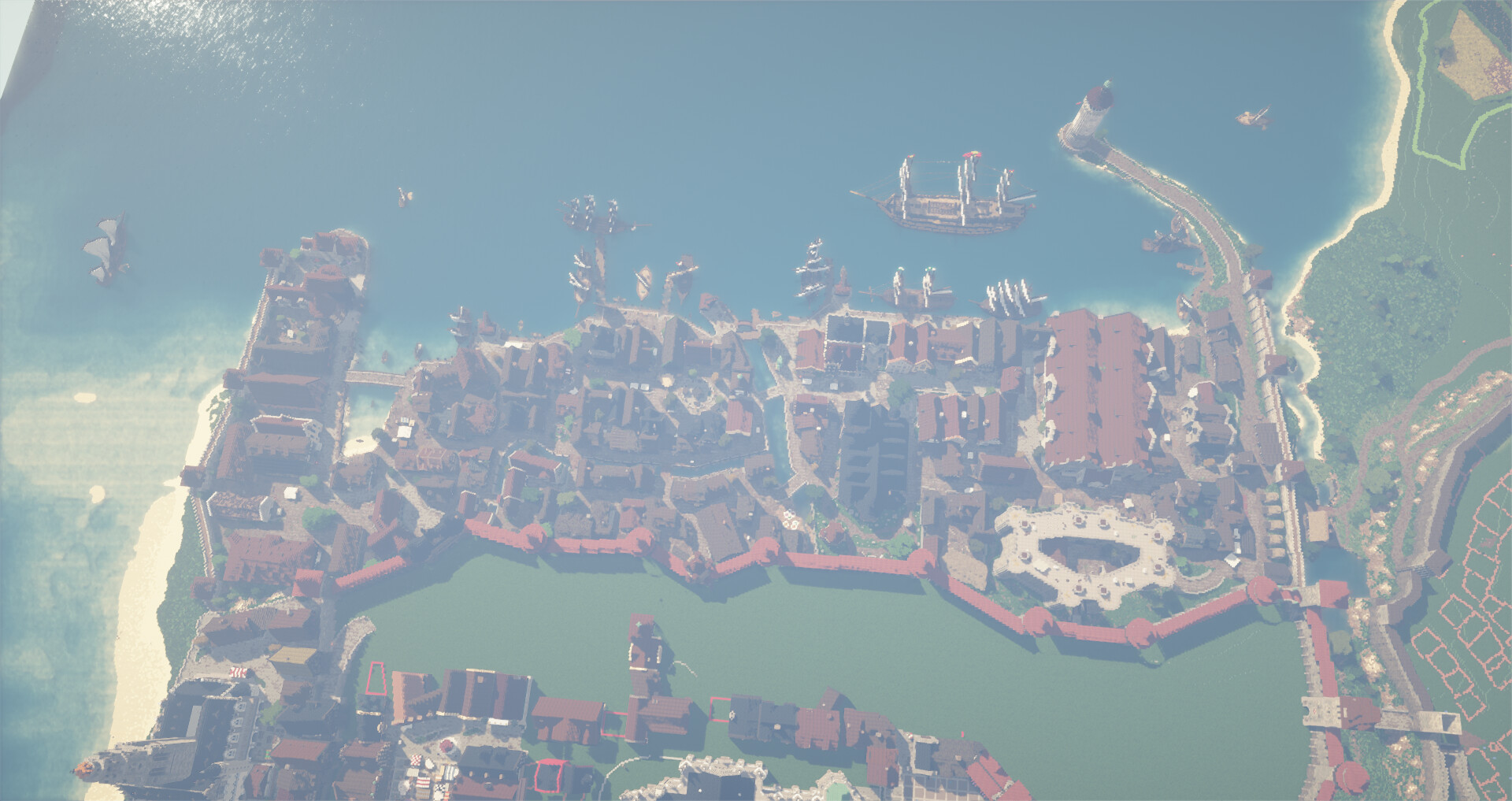 Medieval Capital City - The Port [Conquest Reforged] Minecraft Map