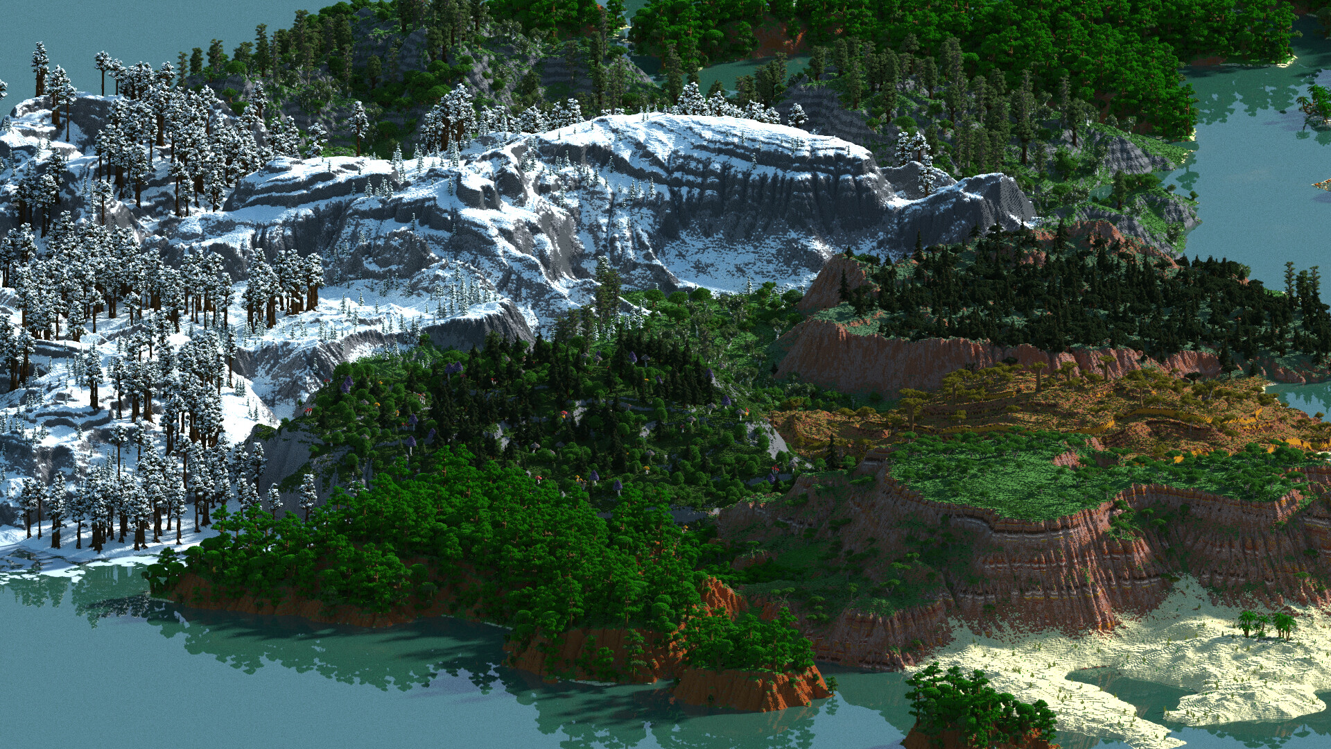 Rupii - 4000x4000 | 1.17+ | Landscape & Survival Map | Custom сave ...