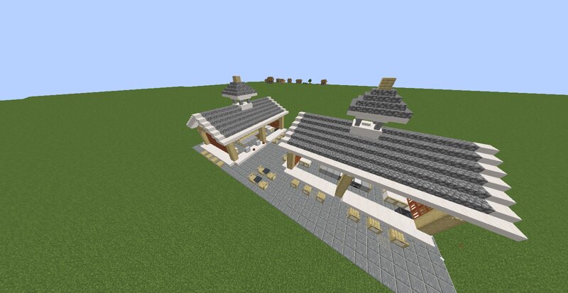 an outdoor restaurant Minecraft Map