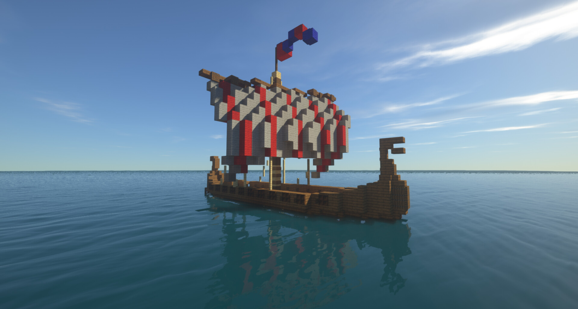 Medieval Ship Longship/Drakkar "Frostbryter" & "Hammerslag" Minecraft Map