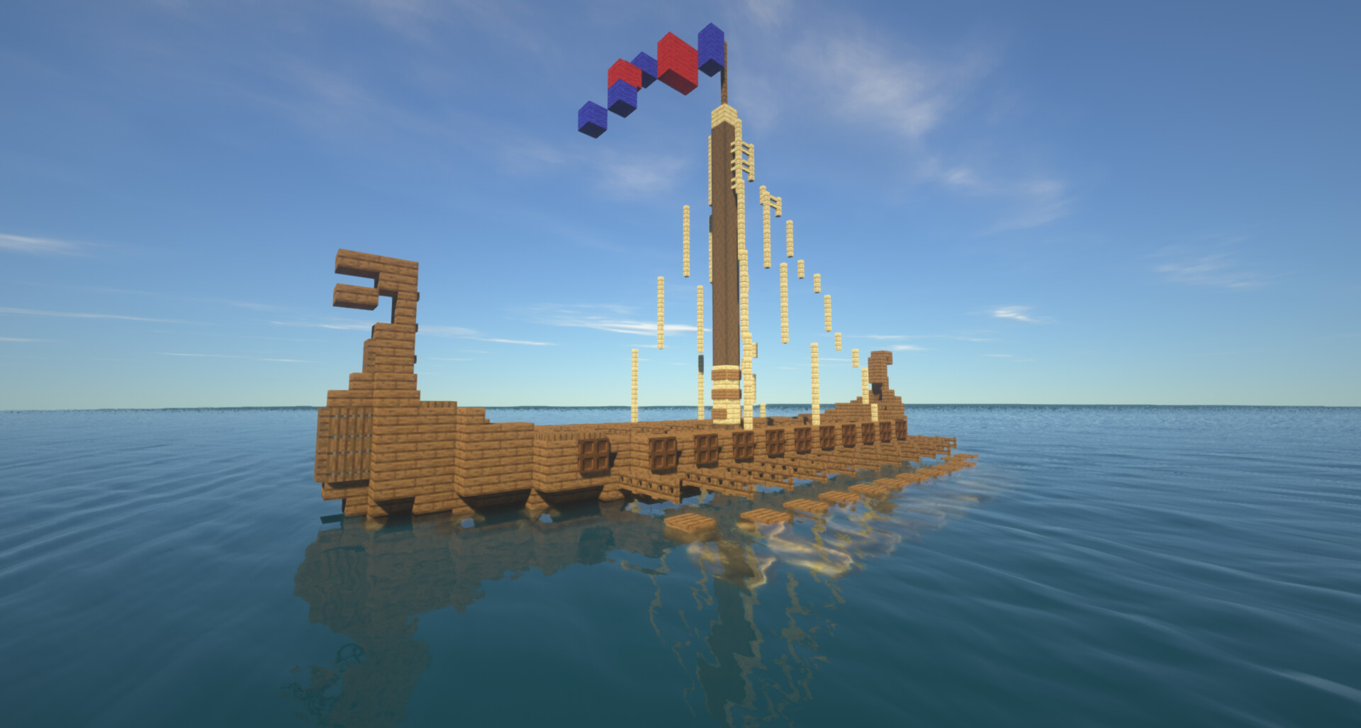 Medieval Ship Longship/Drakkar "Frostbryter" & "Hammerslag" Minecraft Map